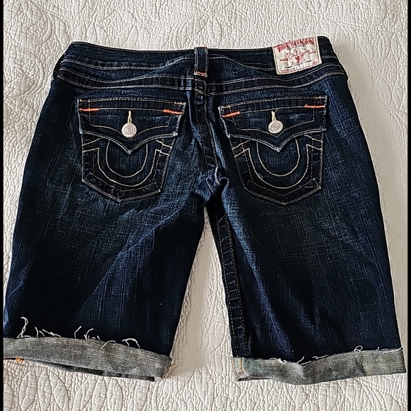 True Religion | Shorts | True Religion Section Sophie Raw Hem Denim ...